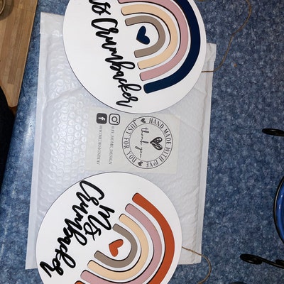 Boho Rainbow Teacher Sign, Teacher Gift, Gift for Her, Personalized ...