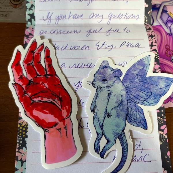 Fairy Field Mouse Vinyl Sticker, Cute Animal Laptop Decal, Fae Magic ...