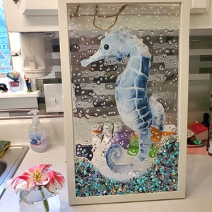 Jellyfish Glass Window, Art, Ocean, Beach, Chunky Glass, Outer Banks ...