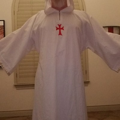 Ceremonial TAU Robe With HOOD OTO Golden Dawn Magick Thelema A.'.A ...