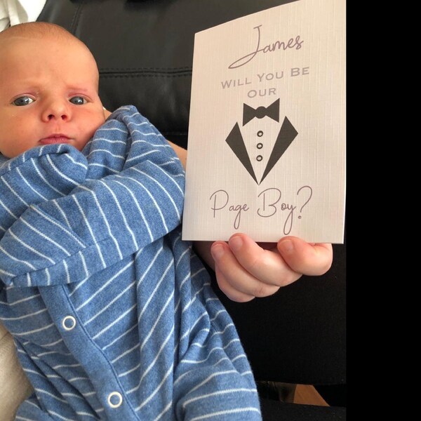 Will You Be My Page Boy Card, Page Boy Card, Card for Page Boy, Be My ...