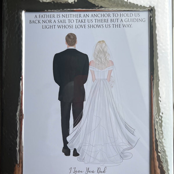 Personalized Father of the Bride Print: Wedding Keepsake Gift - Etsy