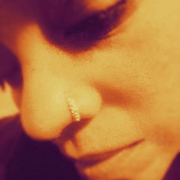 Unique Nose Ring, Indian Nose Ring, Tribal Nose Ring, Gold Nose Ring ...