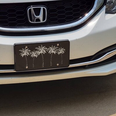 Wildflower License Plate Floral Front License Plate Minimal - Etsy