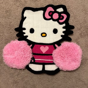Custom 3D Puffy Hello Kitty Bear Tufting Rug Handmade - Etsy