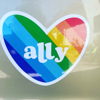 Ally Sticker LGBTQ Ally Decal LGBT Ally Bumper Sticker - Etsy