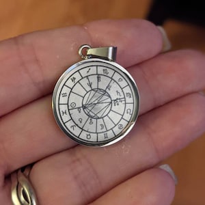 Astrology Birth Chart Necklace Personalized Pendant. Zodiac Signs ...
