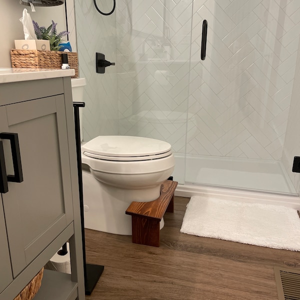 Potty Stool Poop Stoop Toilet Stool Bathroom Stool Farmhouse Style ...