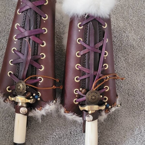 Dagger Bracer Set (default Brown) - Etsy