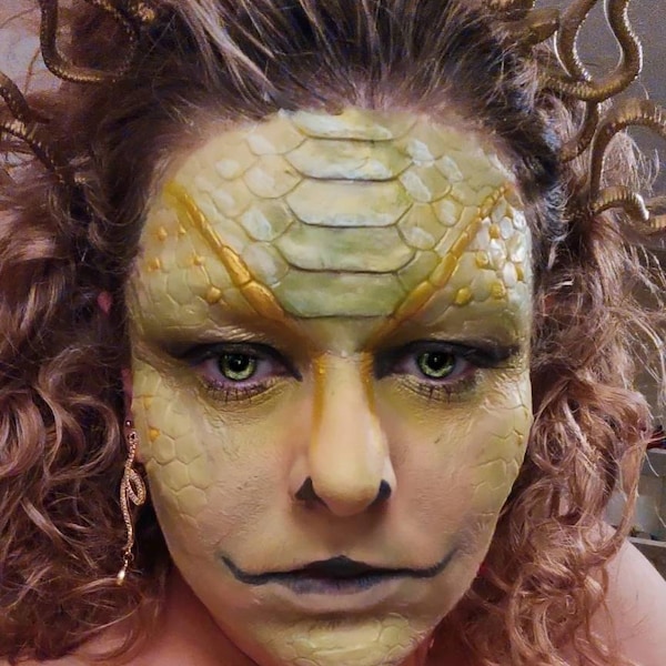Snake Scales/reptile Forehead, Cheeks and Chin Prosthetic, SFX Makeup ...