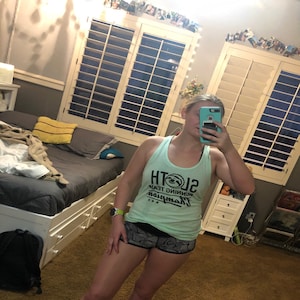 Funny Workout Tanks for Women, Sloth Running Team Champion Shirt, Cute ...