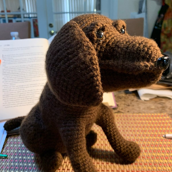 Labrador Retriever Crochet Pattern, Chocolate Crochet Labrador Pattern ...
