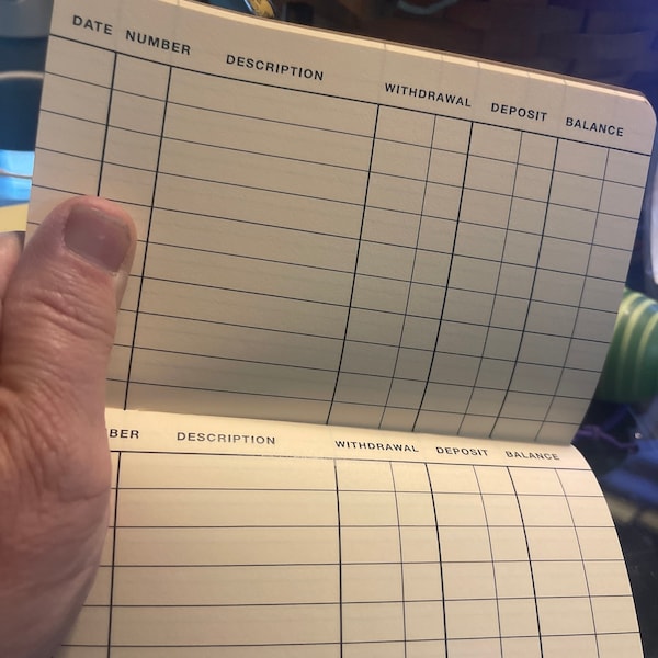 CHECKBOOK Register Traveler's Notebook Insert - Choice of 23 Colors and ...