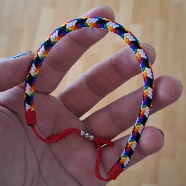 Lesbian Infinity String Bracelet, Lesbian Stuff Flag, Pride Bracelet ...