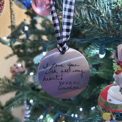 Your Handwritten Ornament personalized Christmas Ornaments Your ...