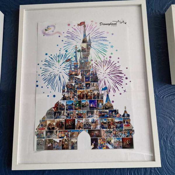 Disney World Skyline Photo Collage Wall Art Home Decor Digital ...