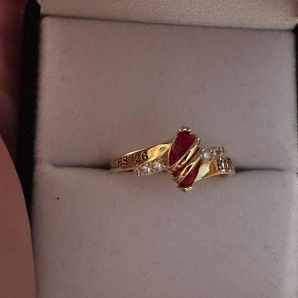 Customized Sterling Silver Womens High School Class Ring Bold ...