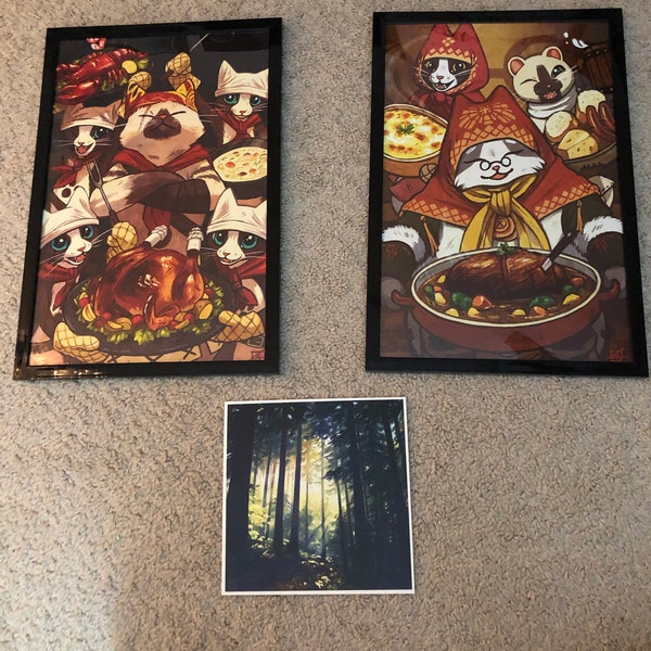 Meowscular Chef- 11"x17" Print - Monster Hunter World Palico Fan Art - Etsy