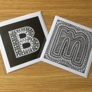 P Card / Letter Cards / Initial Cards / Greeting Cards / Blank - Etsy