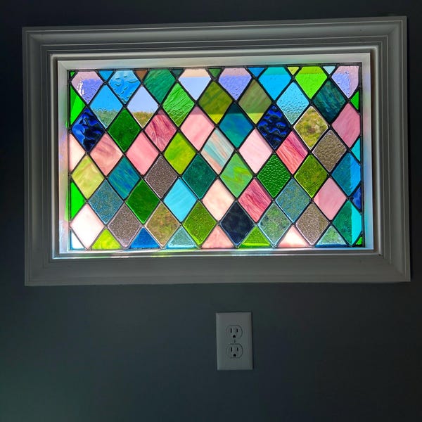 Custom Made Stained Glass Window Panel the Emerald City - Etsy