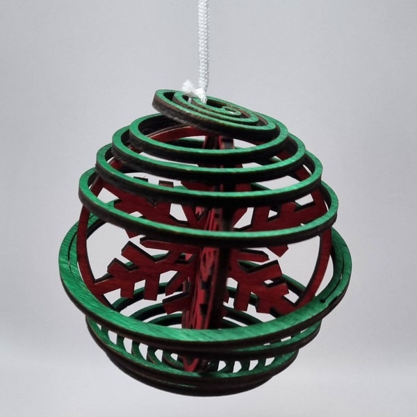 3D Dual Spiral Snowflakes (8) Christmas Ornament SVG - Etsy