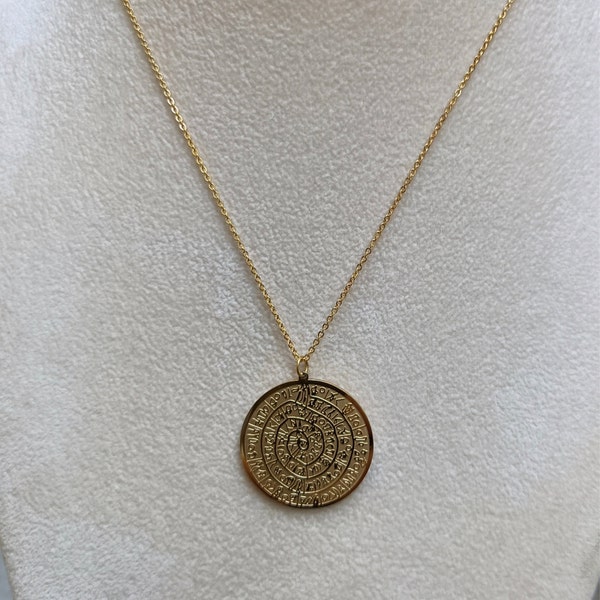 Greek Alexander the Great Gold Coin Necklace, Ancient Greek Gold Disc ...