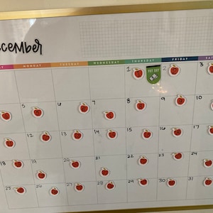 Colorful Holiday Reminder Magnets Set of 23 // Perpetual - Etsy