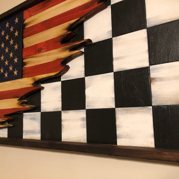 Split Flag With Checkered Flag - SVG - Digital Download - Etsy