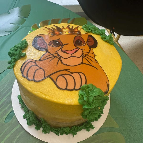 Simba With Crown Edible Images - Etsy