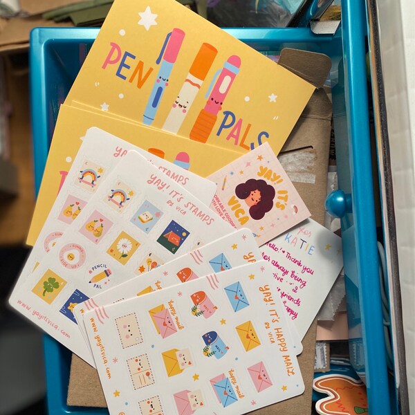 Happy Mail Sticker Sheet - Kawaii Stickers - Cute Stationery - Journal ...