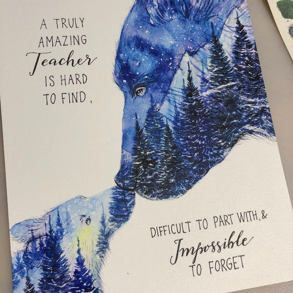 Sea Otter Cute Watercolor Spirit Animal Painting, Otters Lovers Art ...