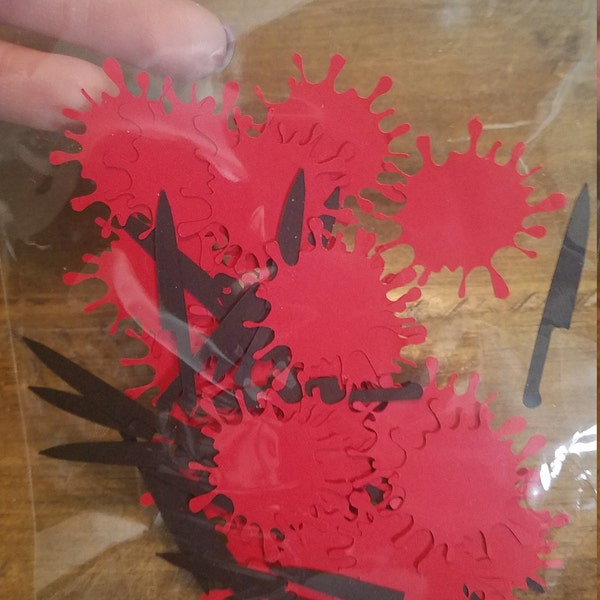 Blood Splatter Confetti, Murder Mystery Confetti, Friday the 13th Party ...