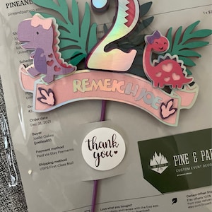 3 Rex Girls Cake Topper in Camila | Etsy