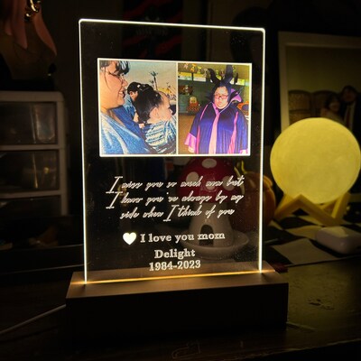 Shimmering Light up Personalized Custom Party Box Table Decoration ...