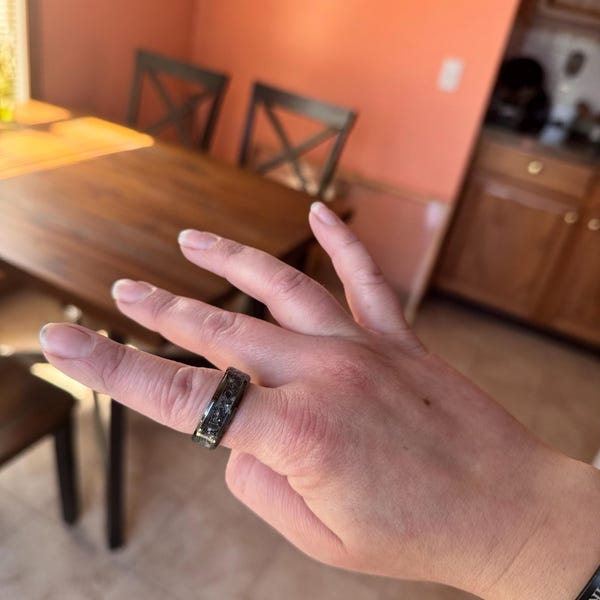 Magic Lake Opal and Gold Flake Inlay Ring - Aqua Glow in the Dark - Etsy