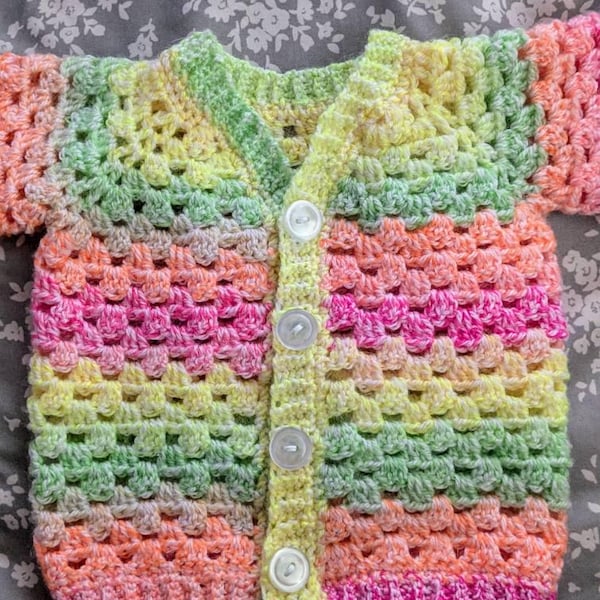 CROCHET PATTERN & VIDEO/ Mini Pop Cardigan Crochet Pattern / Easy Top ...