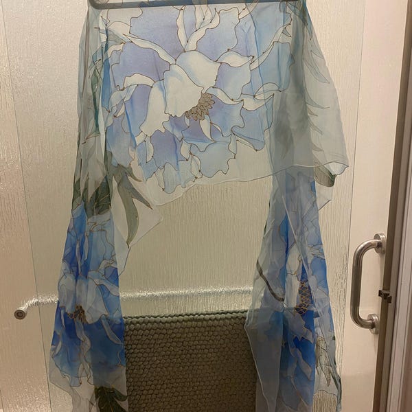 Japanese Kimono Robe Long, Koi Fish Art, Bridesmaids Robe Beige and ...