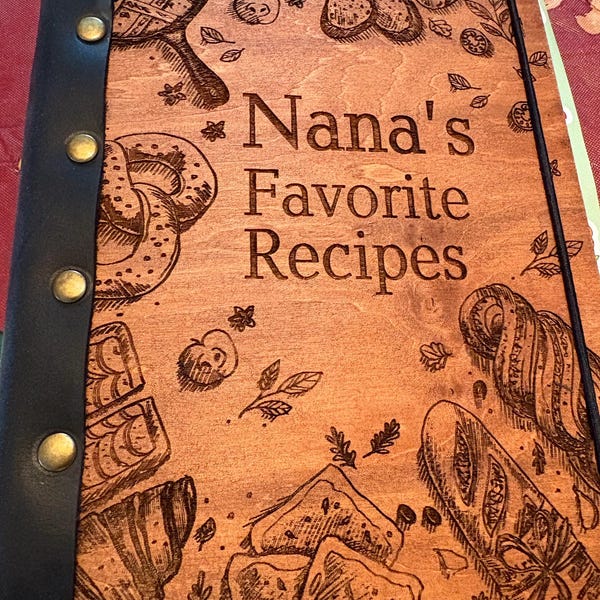 Personalized Recipe Book: Custom Engraved Familys Heirloom Recipes ...