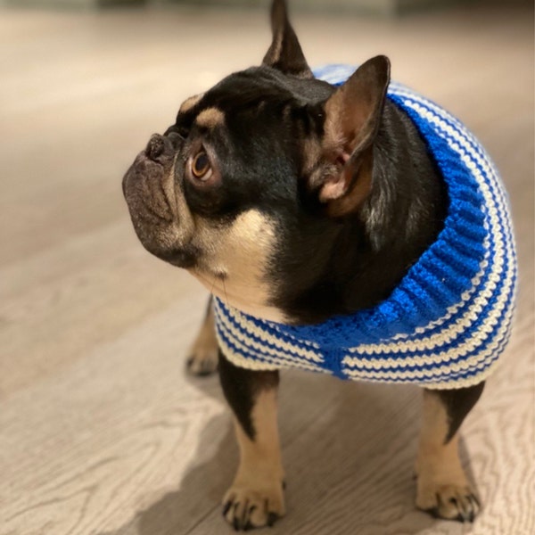 Dog Sweater Crochet Pattern, French Bulldog Clothes, Crochet Pattern ...
