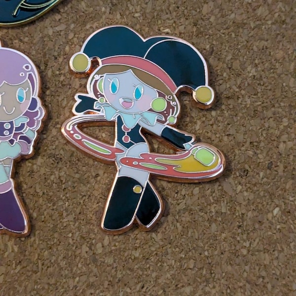 Fire Dancer Circus Clown Jester Pink Purple Enamel Girls Pin Cute ...