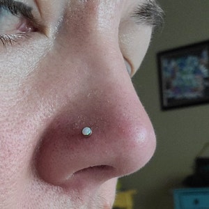 316L Cubic Crescent Piercing / Three Color Crescent Moon | Etsy