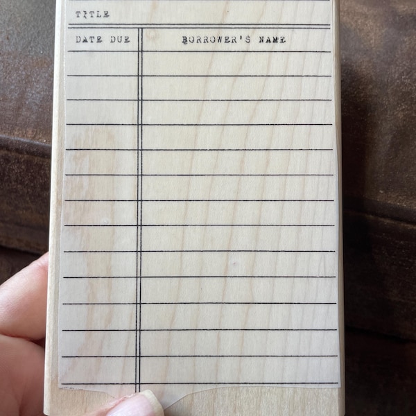 Library Return Card RUBBER STAMP, Library Book Card Stamp, Journal ...