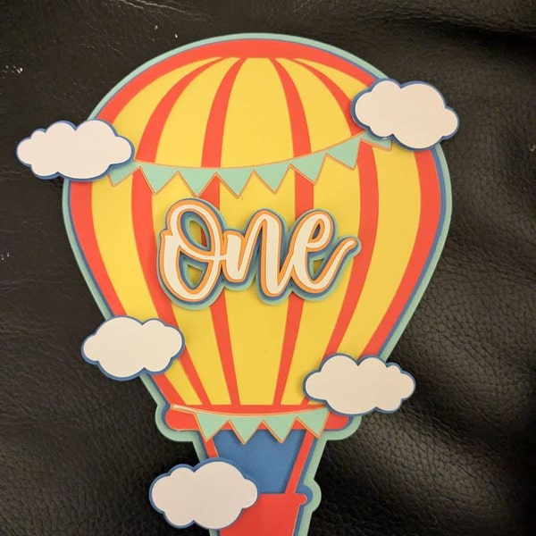 Hot Air Balloon Cake Topper SVG Cut File - Hot Air Balloon SVG ...