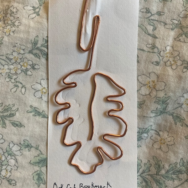 Wire Leaf Bookmarks Paperclip Feather Handmade Metal Reader Copper ...