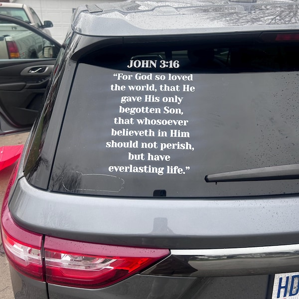 CUSTOM Bible Verse Car Decal - Custom Christian Sticker - Personalized ...