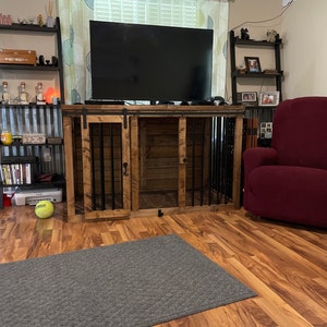 Dog Crate Desk FREE SHIPPING Farmhouse Dog Kennel Dog Furniture Rustic ...