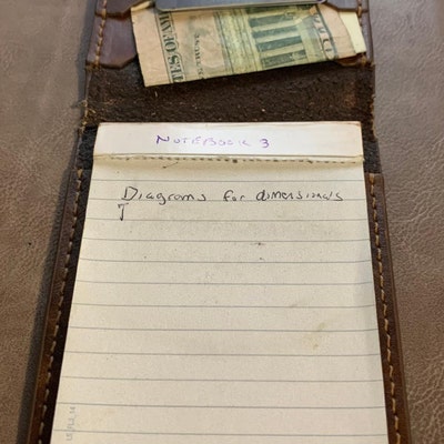 Leather Pocket 3x5 Memo Book Cover Note Pad Holder - Etsy