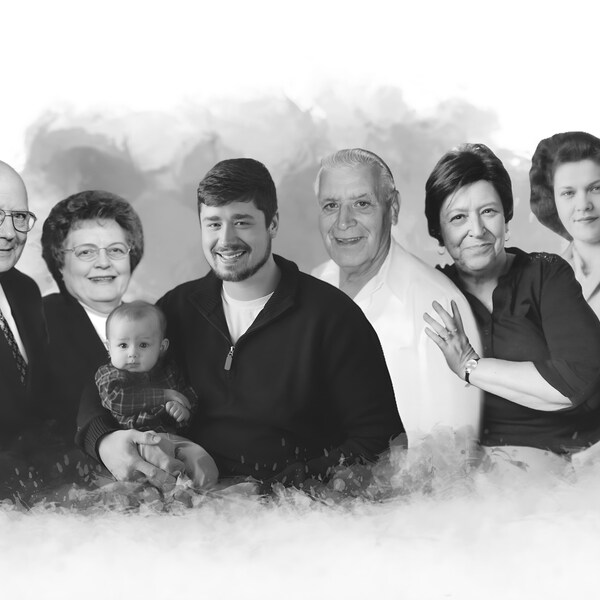 Add Deceased Loved One to Photo, Memorial Gift for Father, Add Person ...