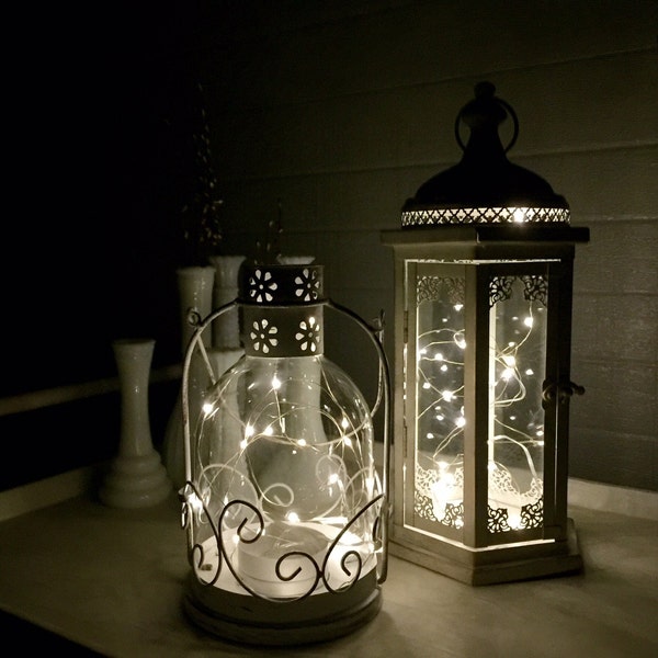 Wedding, Fairy Lights, Rustic Wedding Decor, Wedding Centerpiece Lights ...