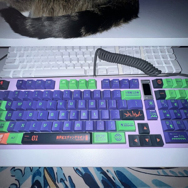 Eva Unit-01 Keycap Set, Cherry Profile, PBT, Cherry MX Stem, Dye-sub ...